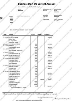 Sample Documents of Ireland - Bank Statements Editor