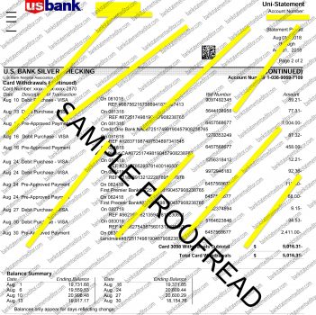 Sample Documents USA | USA Bank Statement | Wells Fargo | Green Dot